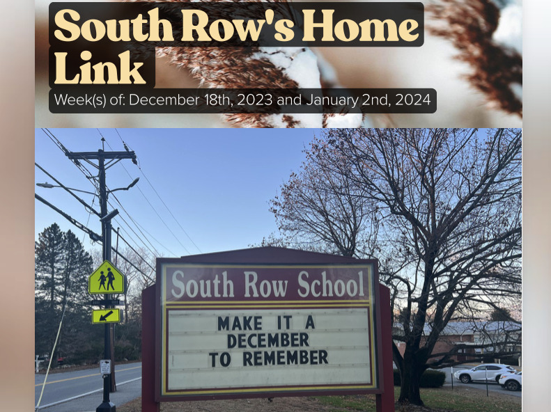 South Row Elementary School Home Link: Dec. 18, 2023 - South Row ...
