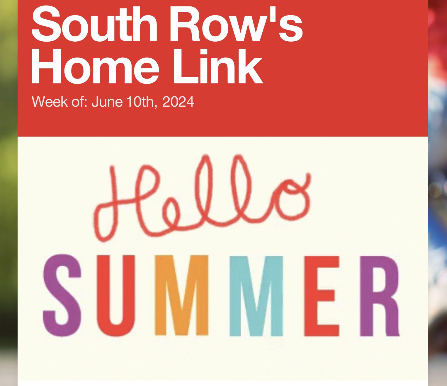 South Row Elementary School Home Link: June 10, 2024 - South Row ...